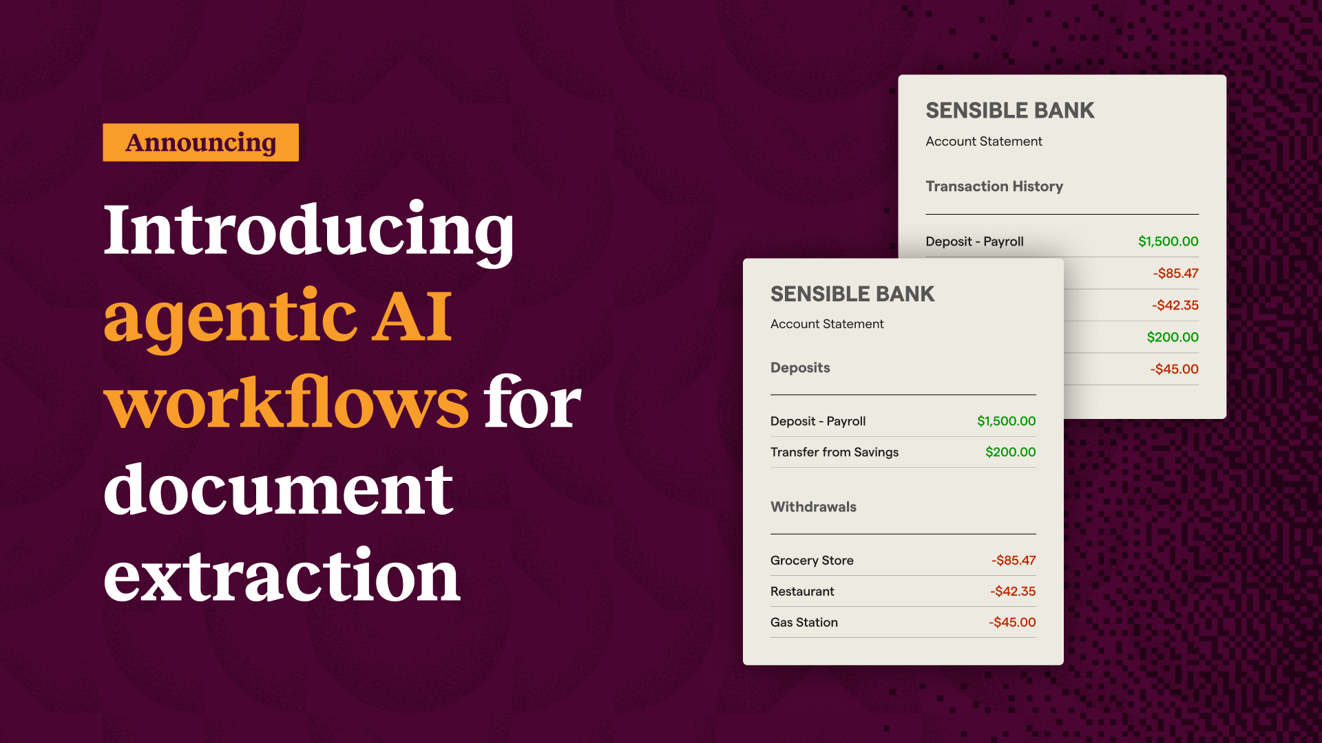 Introducing agentic AI workflows for document extraction | Sensible Blog